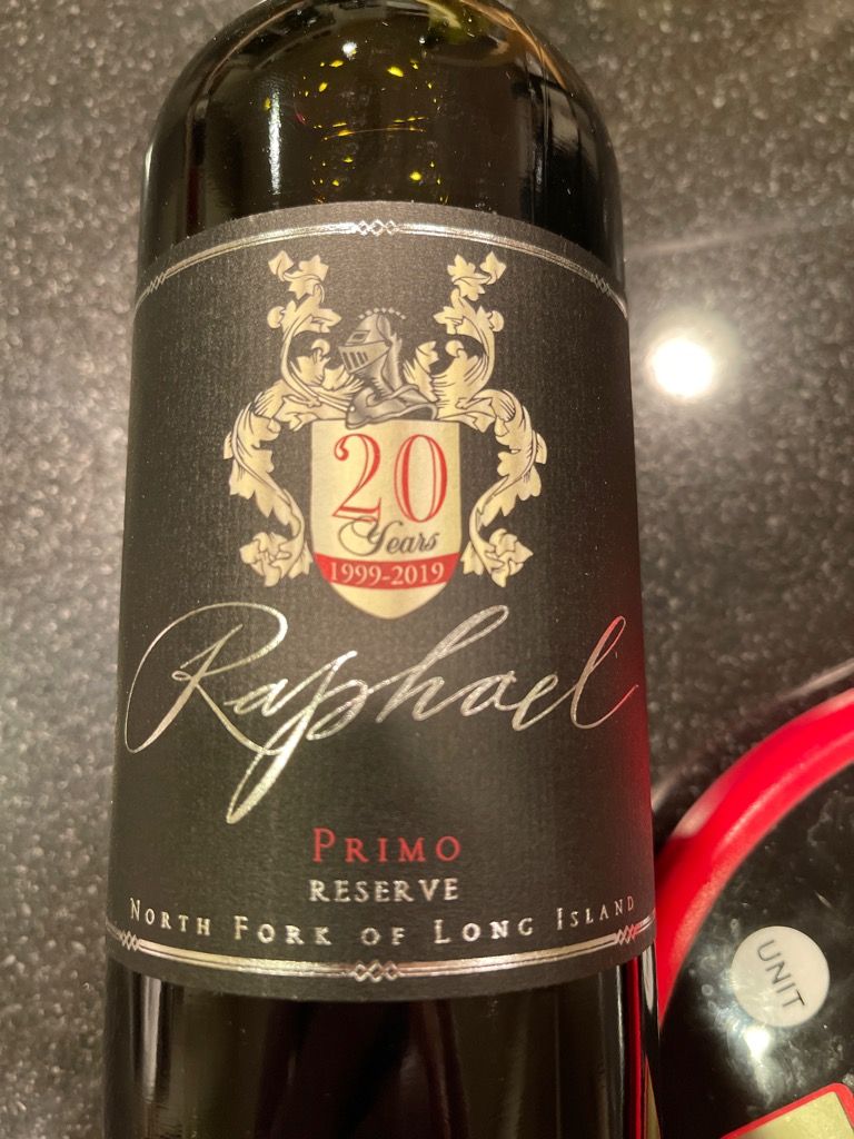2019 Raphael Primo Reserve, USA, New York, Long Island, North Fork - CellarTracker