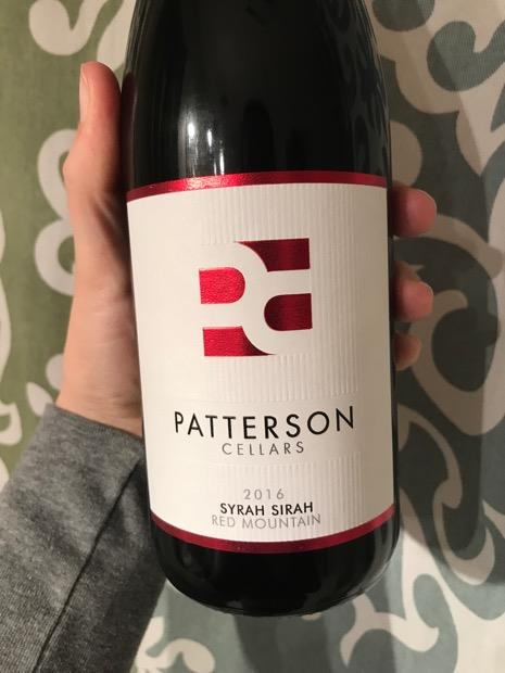 2016 Patterson Cellars Syrah Sirah, USA, Washington, Columbia Valley ...