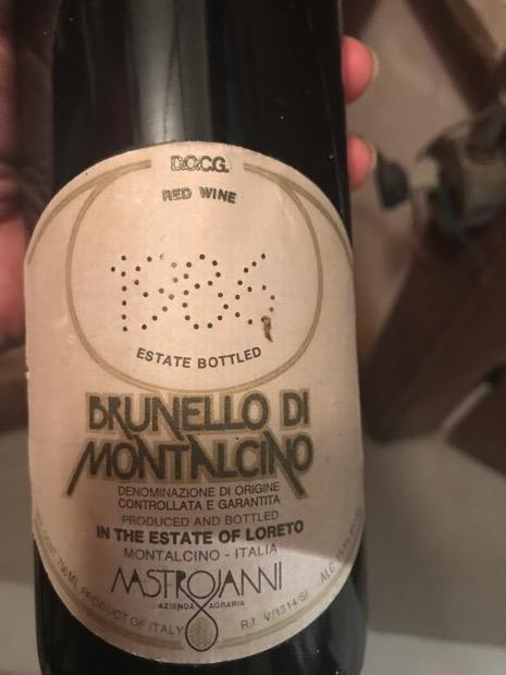 1987 MastroJanni Brunello di Montalcino Vigna Loreto, Italy, Tuscany ...
