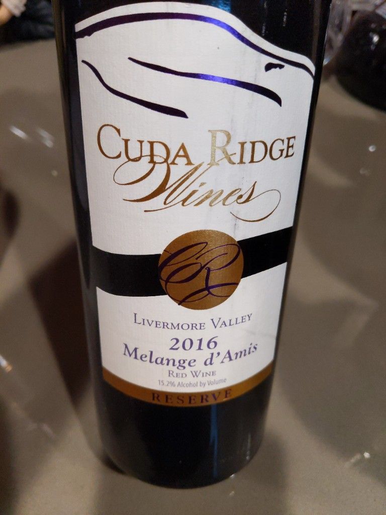 2016 Cuda Ridge Wines Melange d' Amis, USA, California, San Francisco ...