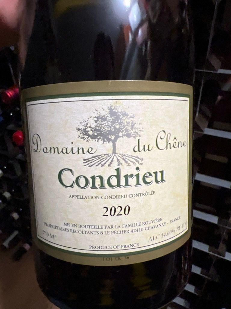 2020 Domaine du Chêne Condrieu, France, Rhône, Northern Rhône, Condrieu ...