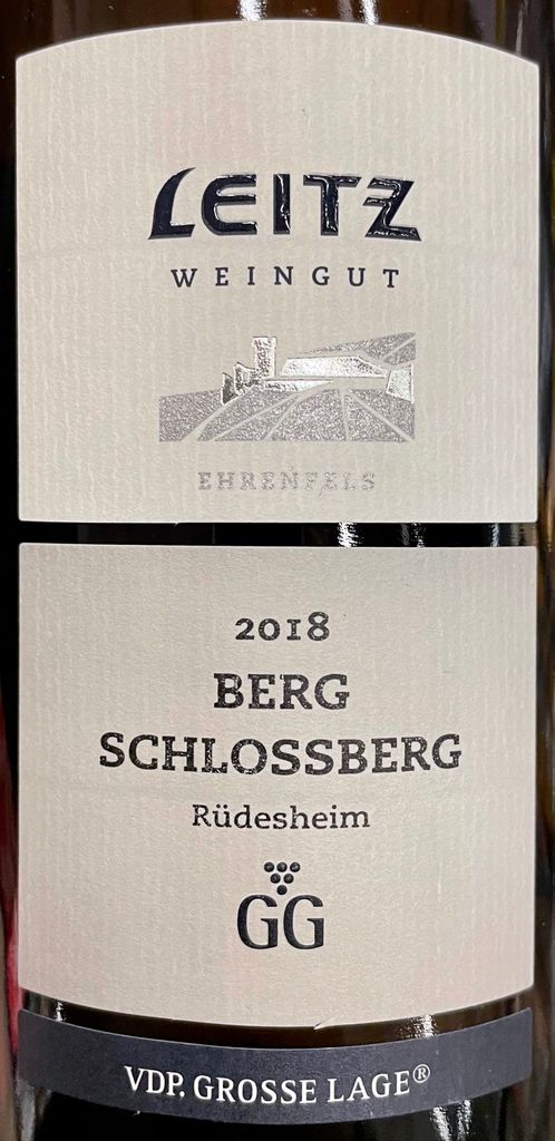 2018 Weingut Josef Leitz Rüdesheimer Berg Schloßberg Riesling Großes ...