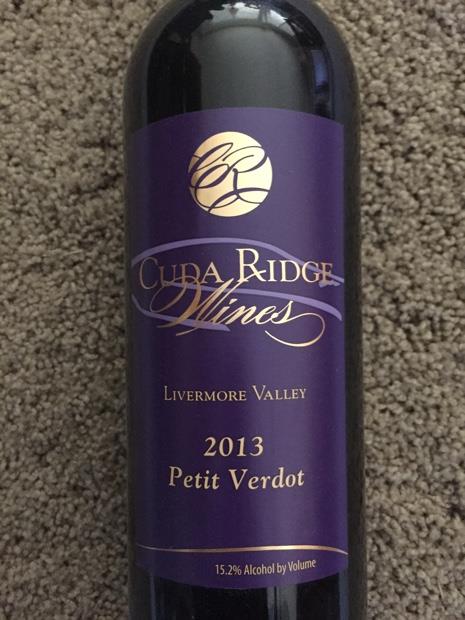 2013 Cuda Ridge Wines Petit Verdot, USA, California, San Francisco Bay ...