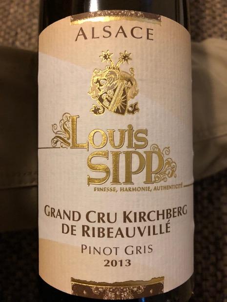 2015 Louis Sipp Pinot Gris Kirchberg de Ribeauvillé, France, Alsace ...