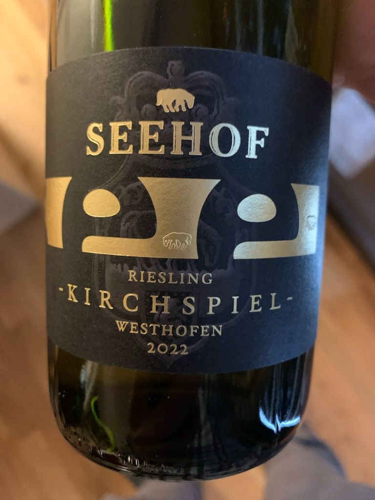 2022 Weingut Seehof Westhofener Kirchspiel Riesling, Germany ...