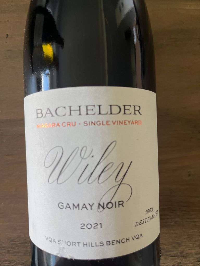 2022 Bachelder Gamay Noir Niagara Cru “100% Destemmed” Wiley Vineyard ...