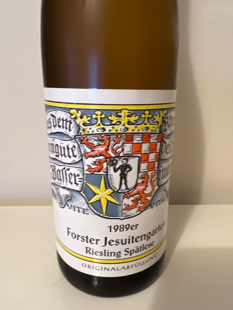1990 Dr. von Bassermann-Jordan Forster Jesuitengarten Riesling Spätlese ...
