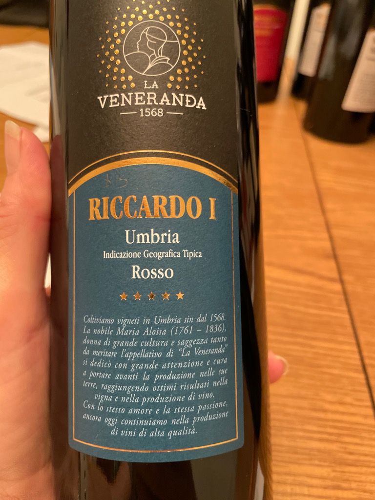 2022 La Veneranda Umbria Riccardo I, Italy, Umbria - CellarTracker