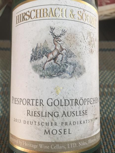 2013 Hirschbach & Söhne Piesporter Goldtröpfchen Riesling Auslese ...