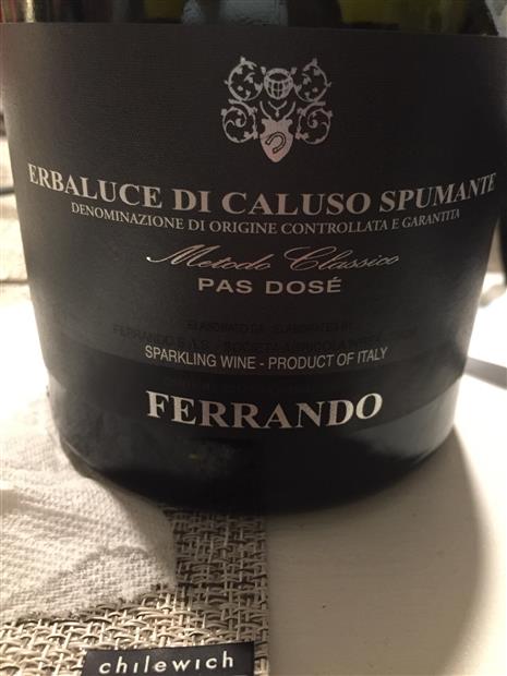 2012 Ferrando Erbaluce di Caluso Spumante Metodo Classico Pas Dosé ...