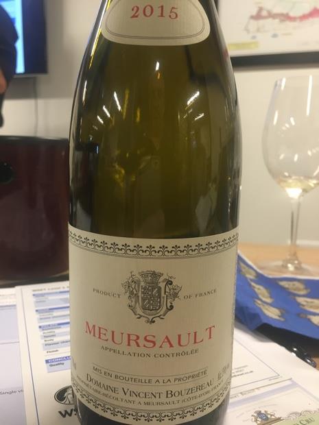 2015 Domaine Vincent Bouzereau Meursault, France, Burgundy, Côte de ...
