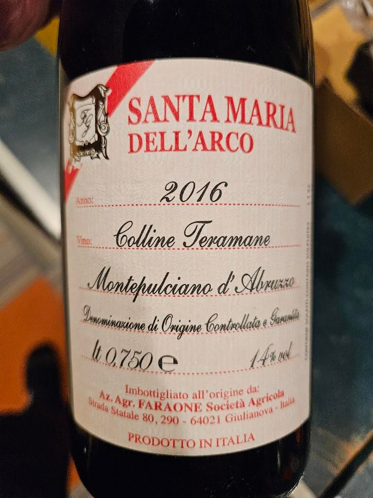 2016 Azienda Faraone Montepulciano d'Abruzzo Colline Teramane Santa ...