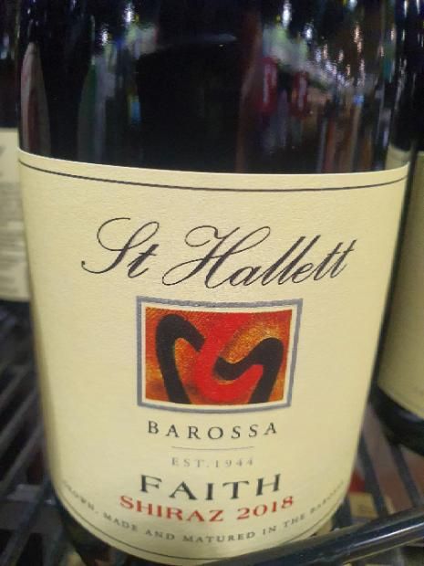 2018 St Hallett Shiraz Faith, Australia, South Australia, Barossa ...