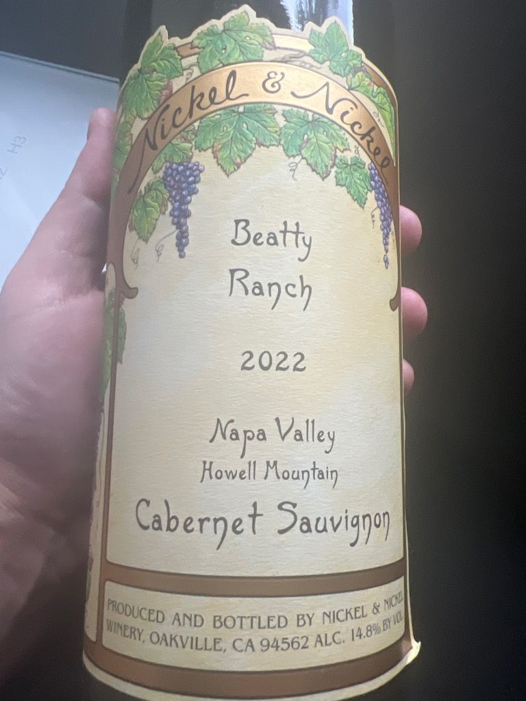 2022 Nickel & Nickel Cabernet Sauvignon Beatty Ranch, USA, California ...