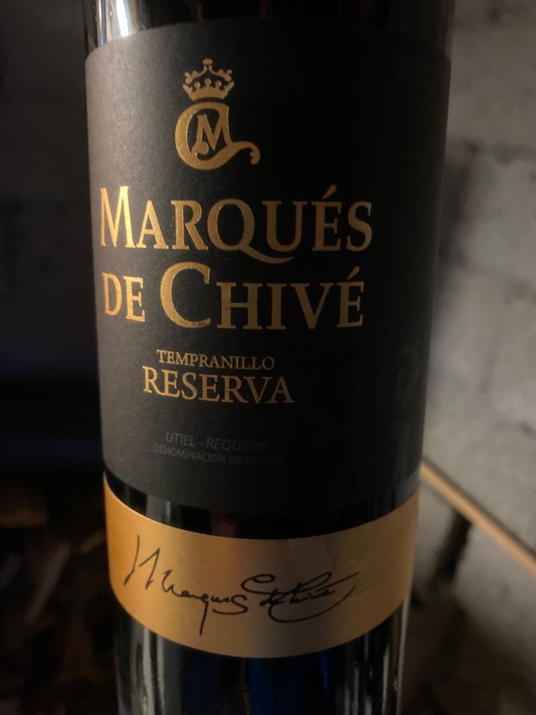 2016 Marques de Chive Utiel-Requena Reserva - CellarTracker