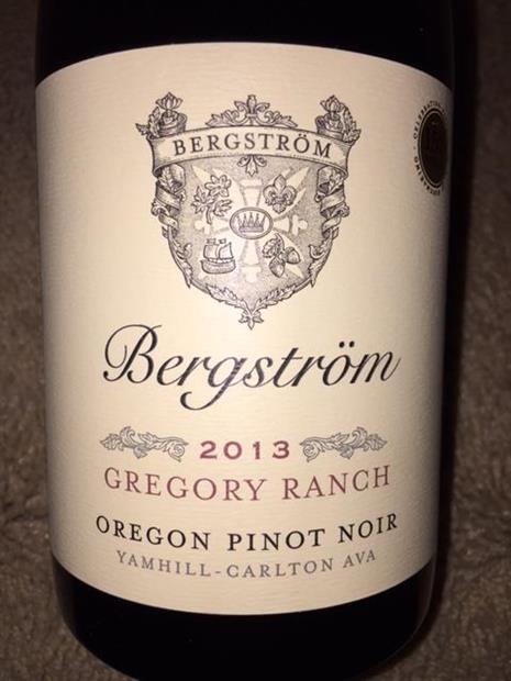 2013 Bergström Pinot Noir Gregory Ranch, USA, Oregon, Willamette Valley ...