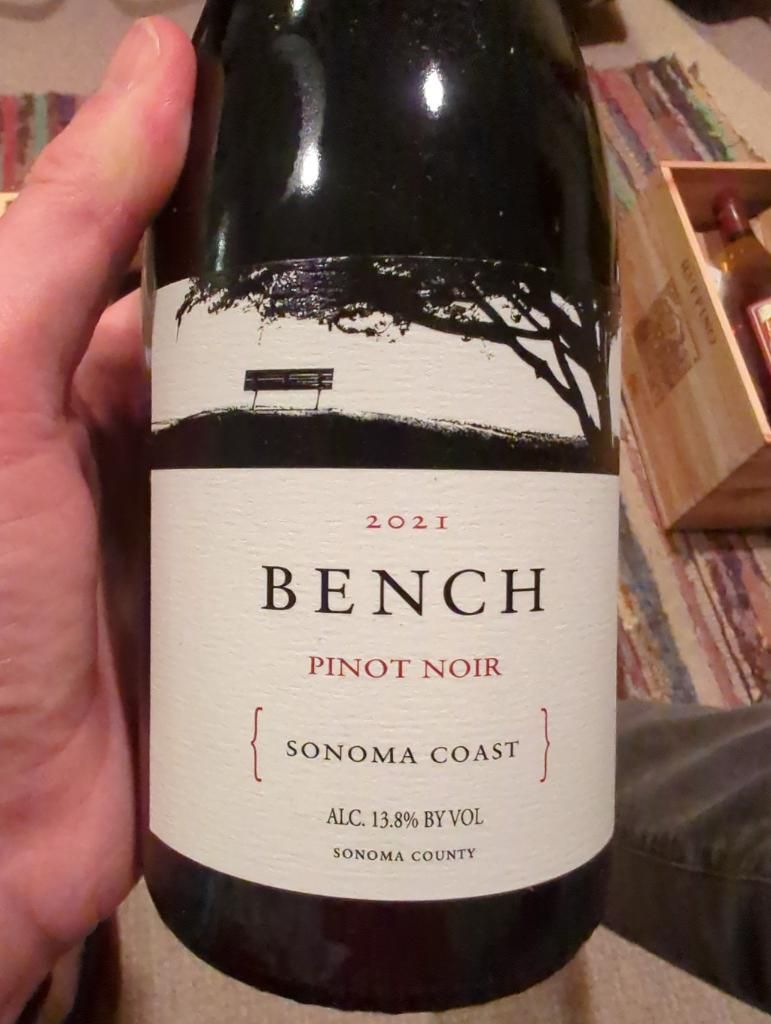2021 Bench Pinot Noir Sonoma Coast, USA, California, Sonoma County ...