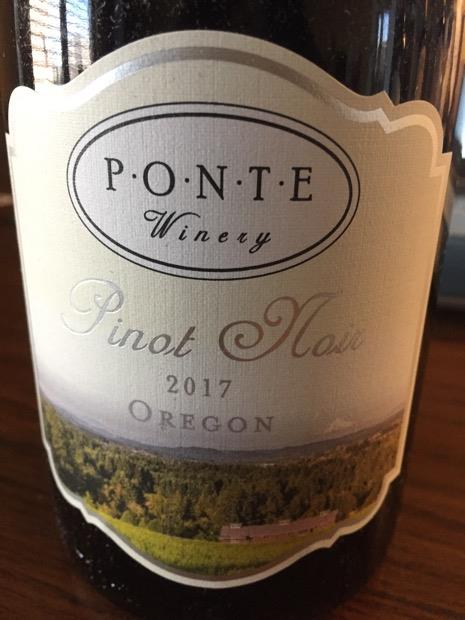 2017 Ponte Winery Pinot Noir Oregon, USA, Oregon - CellarTracker