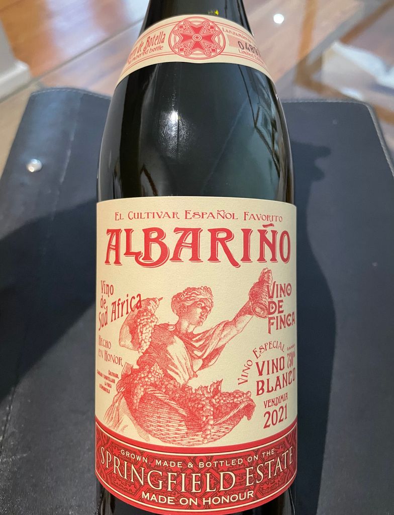 2021 Springfield Estate Albariño, South Africa, Breede River Valley ...