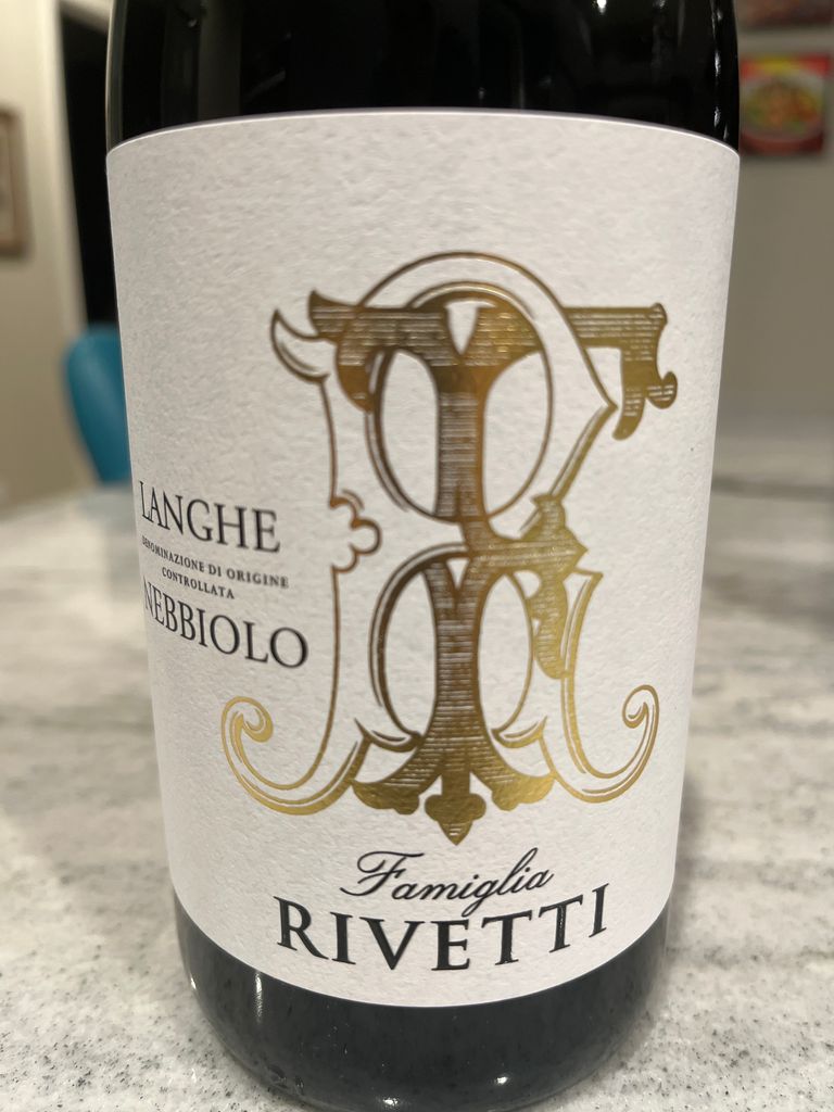 2020 Massimo Rivetti Langhe Nebbiolo, Italy, Piedmont, Langhe, Langhe ...