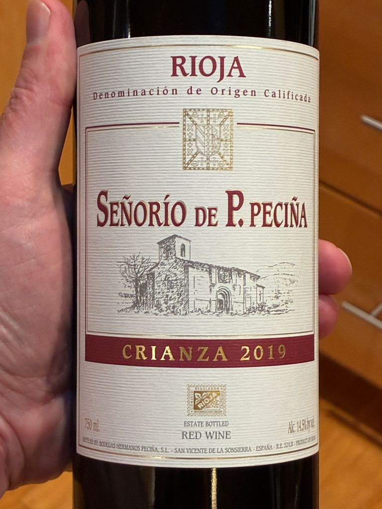 2019 Bodegas Hermanos Peciña Rioja Señorío de P. Peciña Crianza, Spain ...