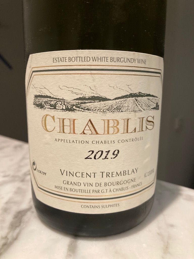 2020 Vincent Tremblay Chablis, France, Burgundy, Chablis - CellarTracker