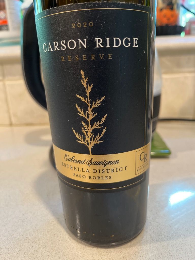 2020 Carson Ridge Cabernet Sauvignon Reserve, USA, California, Central ...