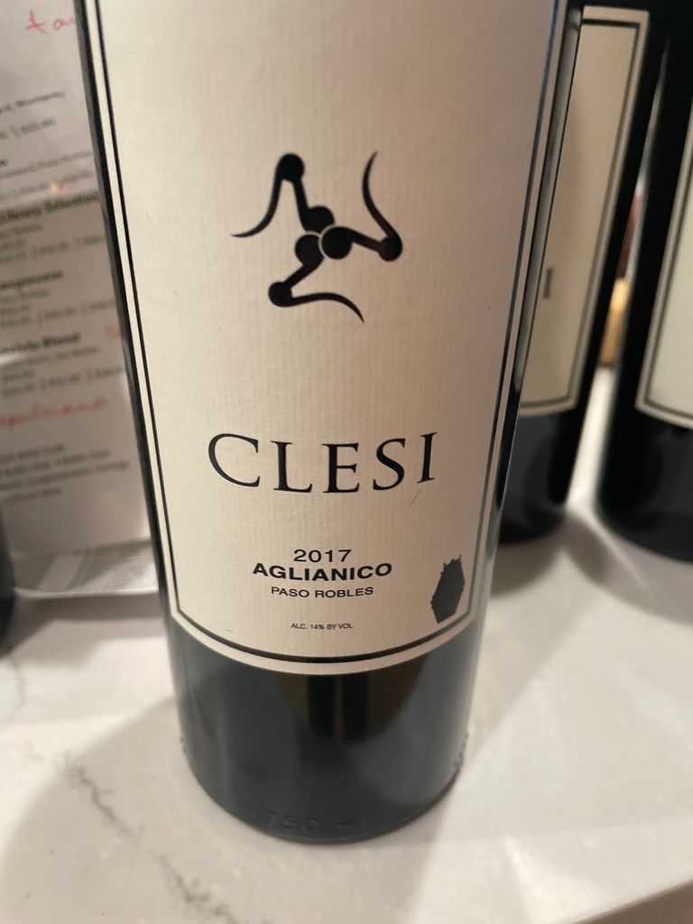 2017 Clesi Aglianico, USA, California, Central Coast, Paso Robles ...