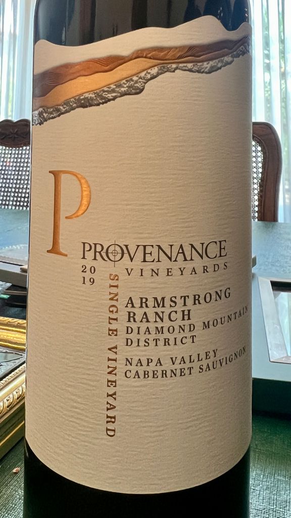 2019 Provenance Vineyards Cabernet Sauvignon Armstrong Ranch Diamond ...