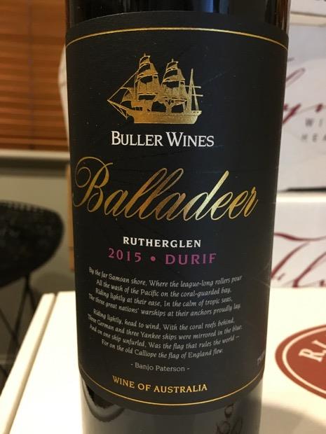 2015 Buller Durif Balladeer, Australia, Victoria, North East ...