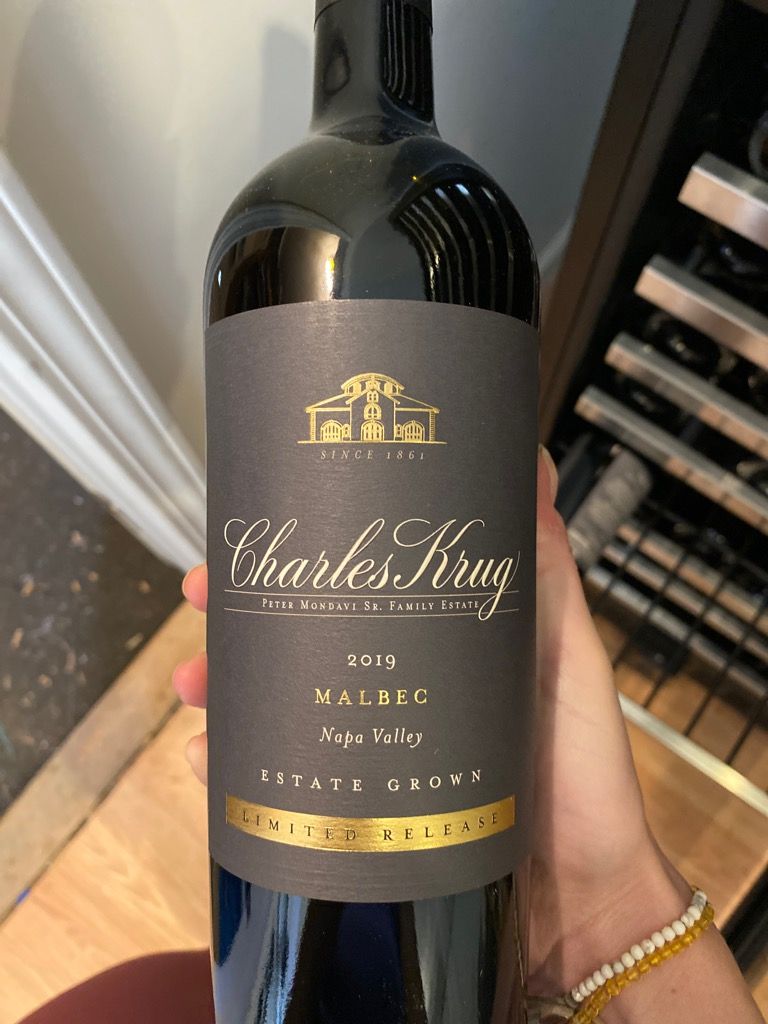2019 Charles Krug Winery (Peter Mondavi Family) Malbec Limited Release ...