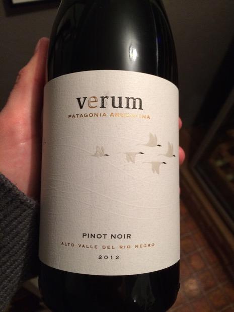 2012 Bodega Del Rio Elorza Pinot Noir Verum, Argentina, Patagonia, Río ...