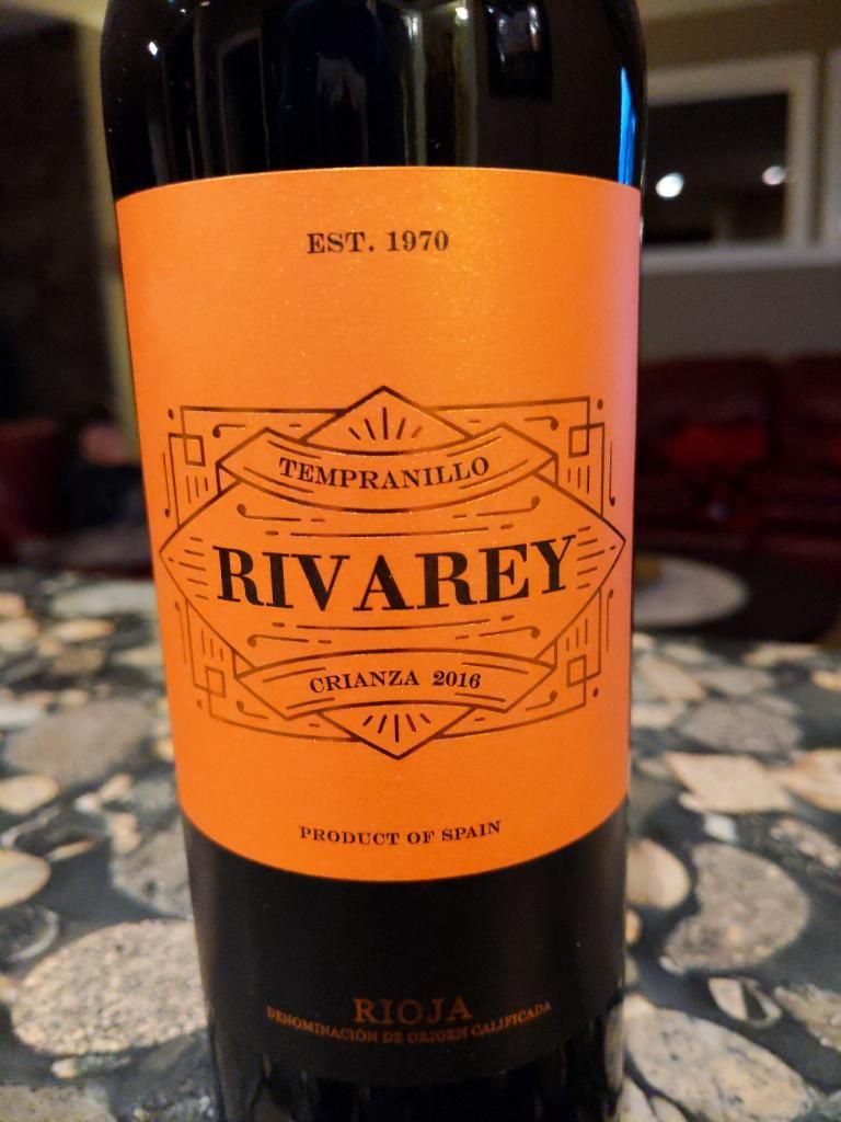 2016 Rivarey Tempranillo Rioja Crianza, Spain, La Rioja, Rioja ...