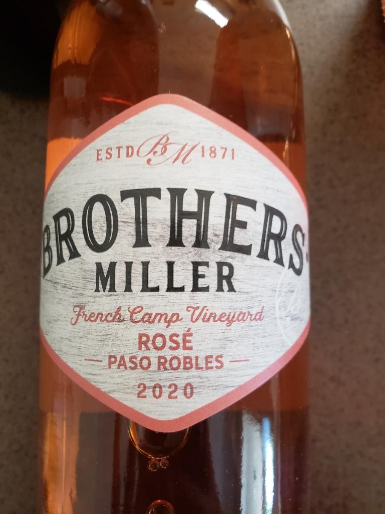 2020 Brothers Miller Rosé French Camp Vineyard, USA, California ...