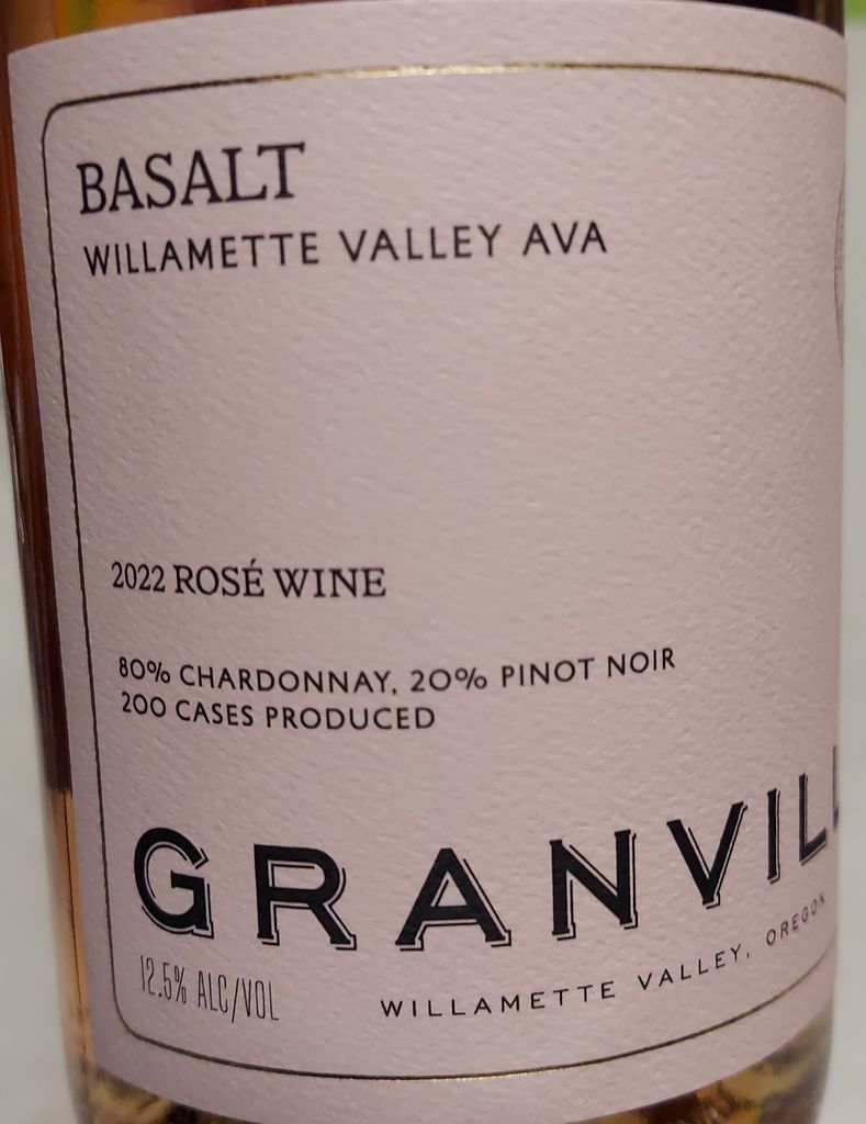 2022 Granville Basalt Rosé, USA, Oregon, Willamette Valley - CellarTracker