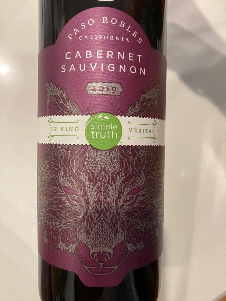 2019 Simple Truth Organic Wines Cabernet Sauvignon, USA, California ...