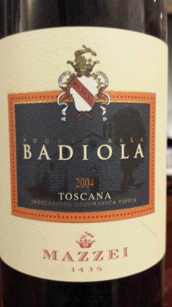2006 Marchesi Mazzei Poggio alla Badiola Toscana IGT, Italy, Tuscany ...