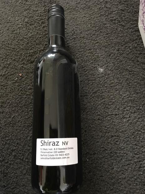 2009 Barfold Estate Shiraz, Australia, Victoria, Central Victoria ...