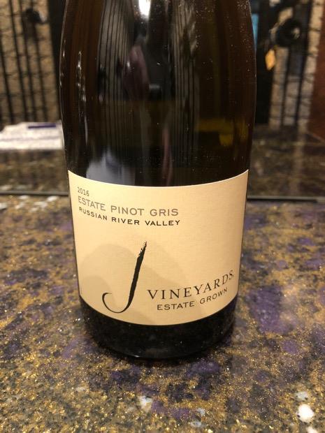 2016 J Vineyards & Winery Pinot Gris Estate Russian River Valley, USA ...