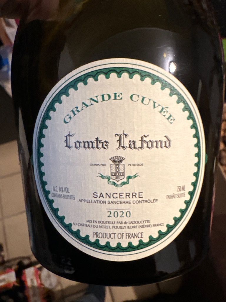 2020 de Ladoucette Sancerre Grande Cuvée Comte Lafond, France, Loire ...