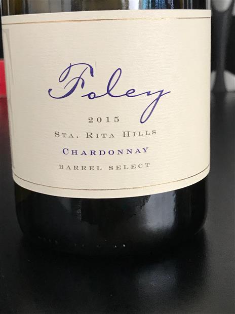 2016 Foley Estates Chardonnay Barrel Select Sta. Rita Hills, USA ...