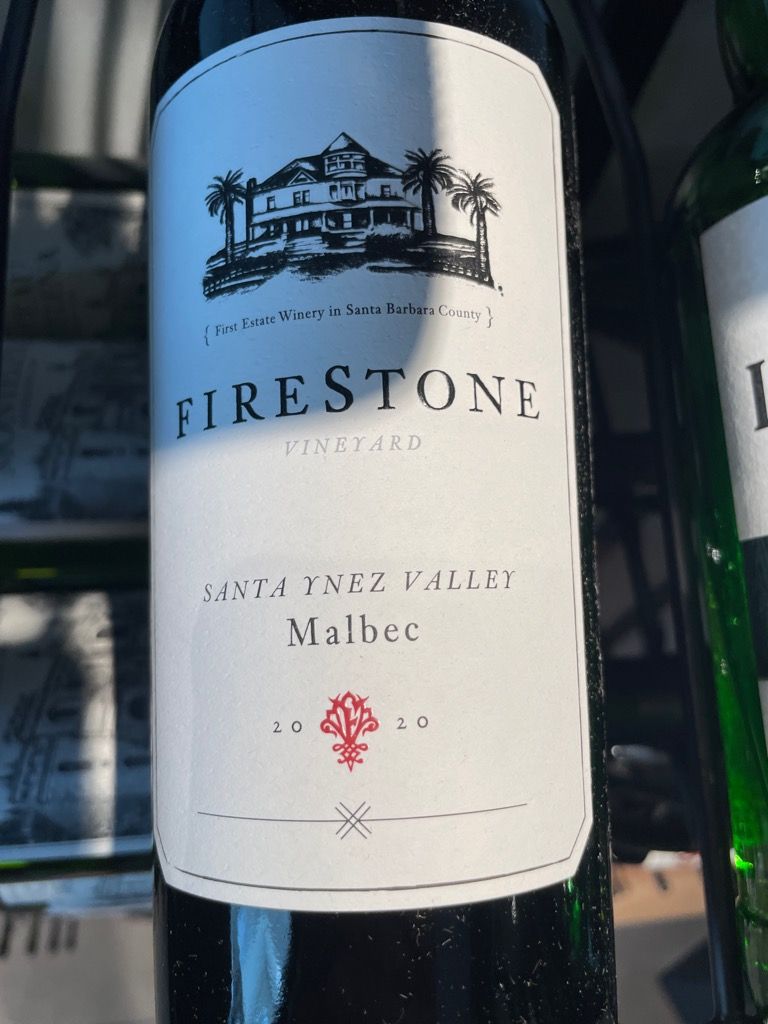 2021 Firestone Vineyard Malbec Santa Ynez Valley, USA, California ...