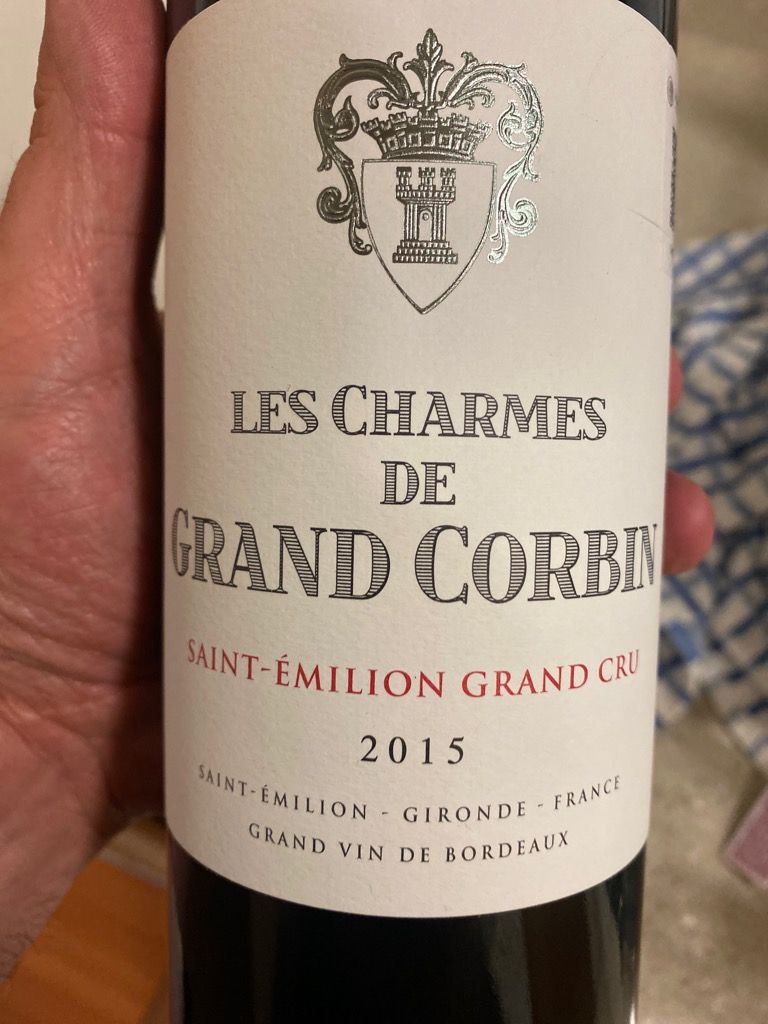 2015 Les Charmes De Grand Corbin, France, Bordeaux, Libournais, St ...