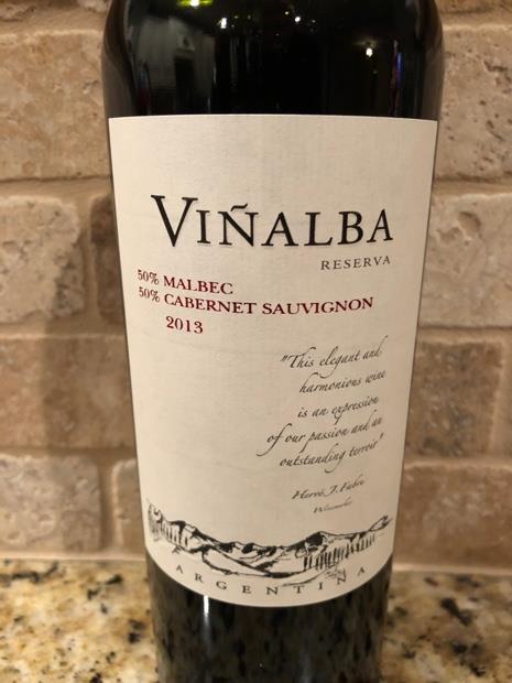 2013 Viñalba Reserva Malbec/Cabernet Sauvignon, Argentina, Mendoza ...
