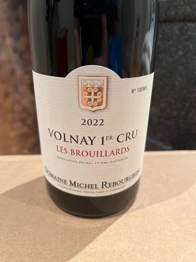 2022 Michel Rebourgeon Volnay 1er Cru Les Brouillards, France, Burgundy, Côte de Beaune, Volnay ...