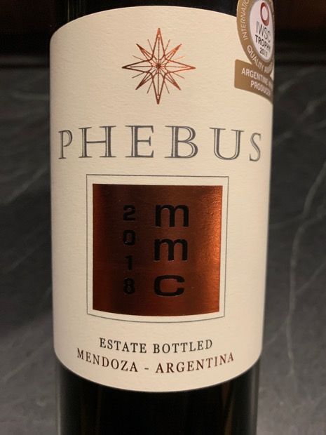 2018 Fabre Montmayou Phebus MMC, Argentina, Mendoza - CellarTracker