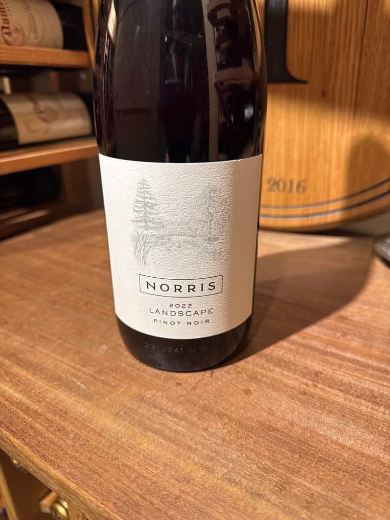 2022 Norris Estate Pinot Noir Landscape, USA, Oregon, Willamette Valley, Ribbon Ridge ...