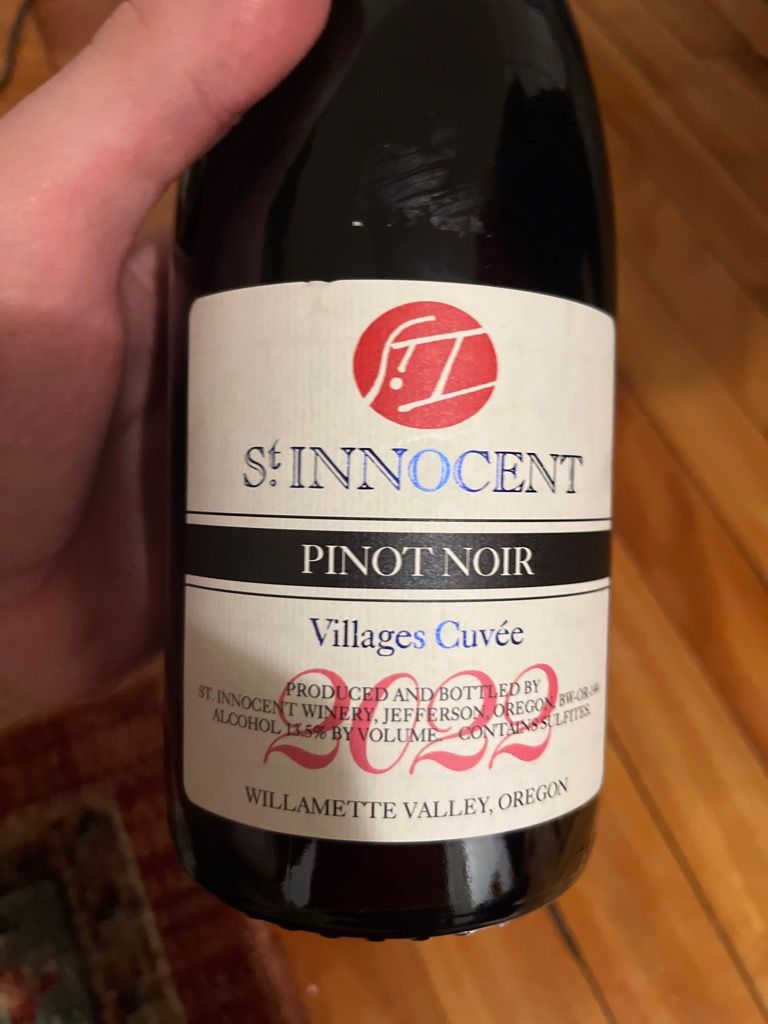 Community Tasting Note - 2022 St. Innocent Pinot Noir Villages Cuvée ...