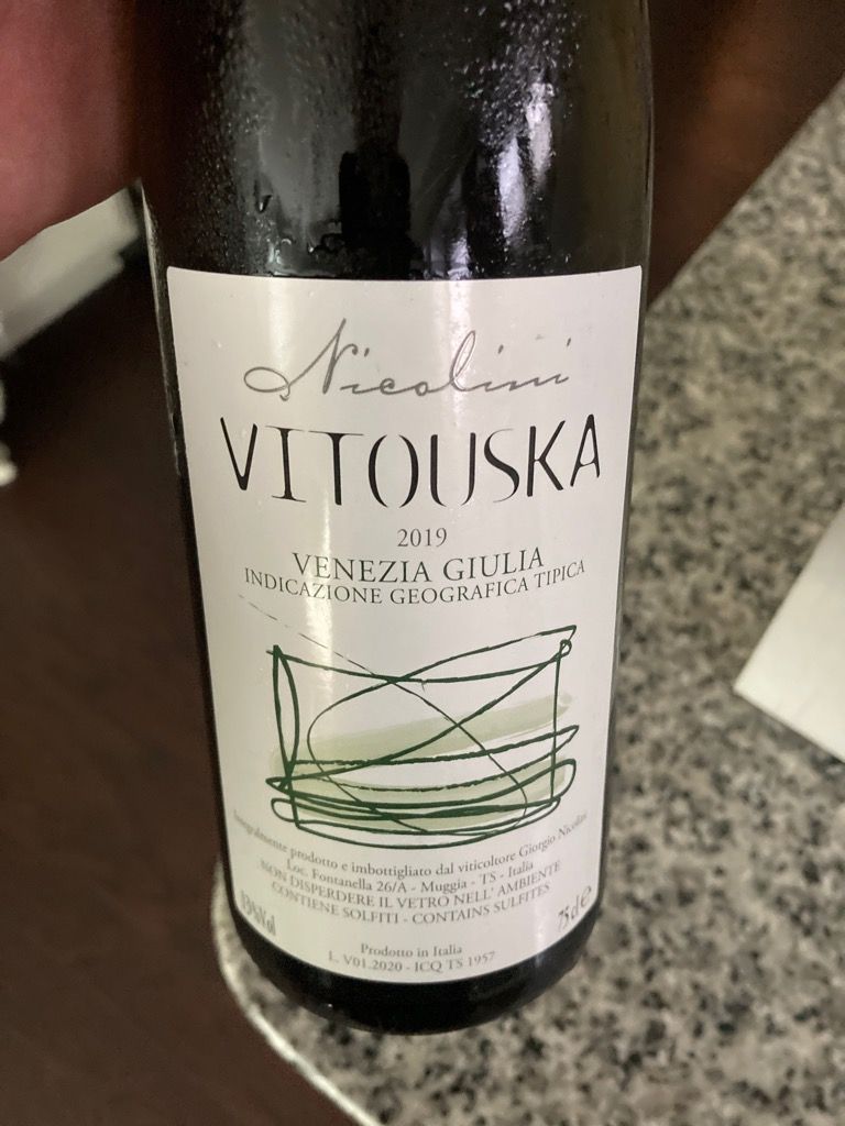 2019 Giorgio Nicolini Vitovska Venezia Giulia IGT, Italy, Friuli ...