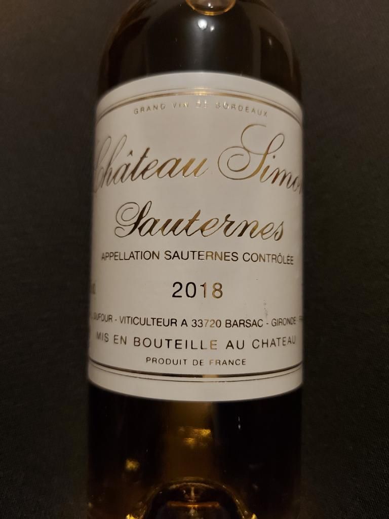 2018 Château Simon Sauternes, France, Bordeaux, Sauternais, Sauternes ...